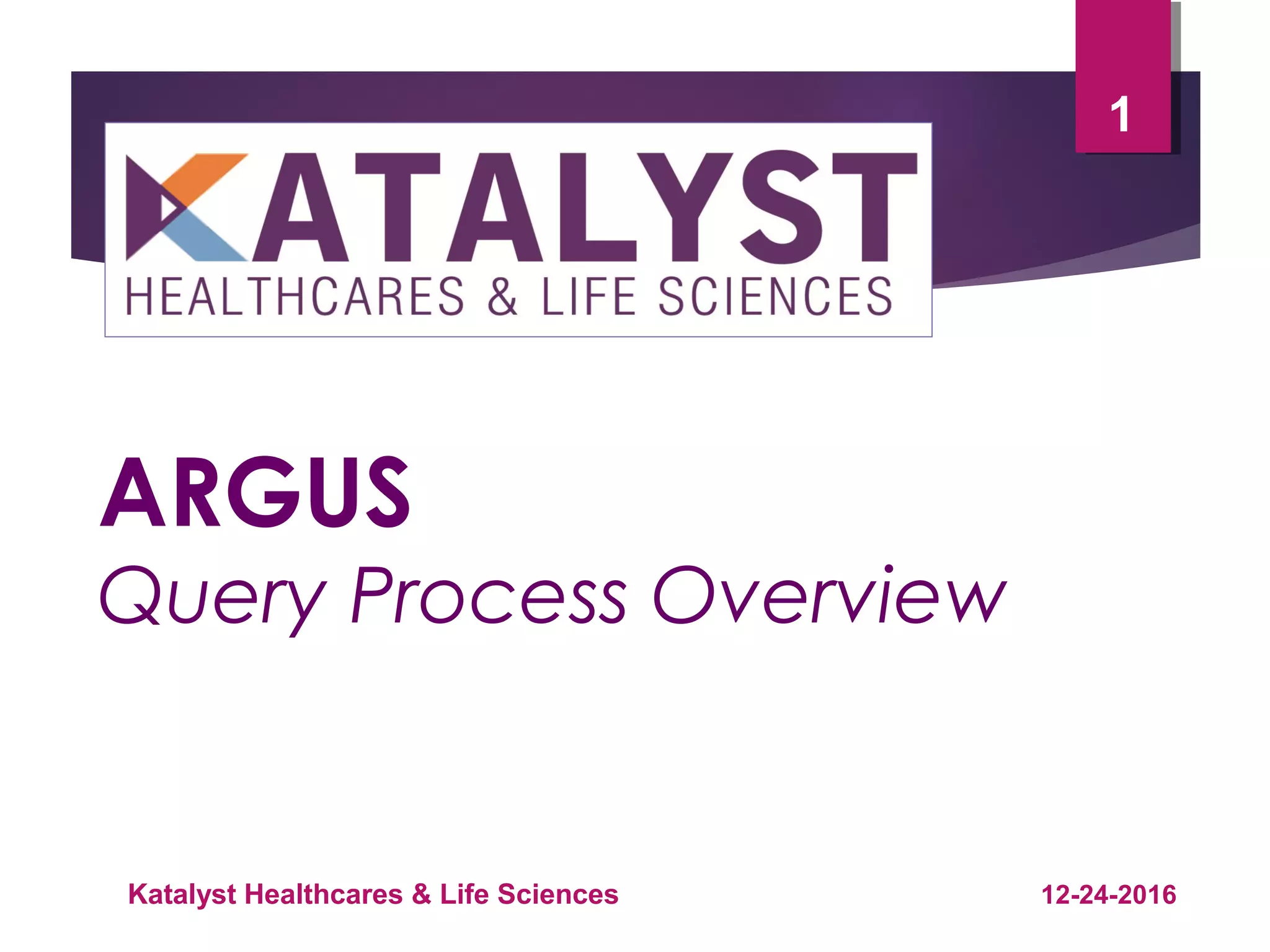 ARGUS Query Process Overview_Katalyst HLS | PPT
