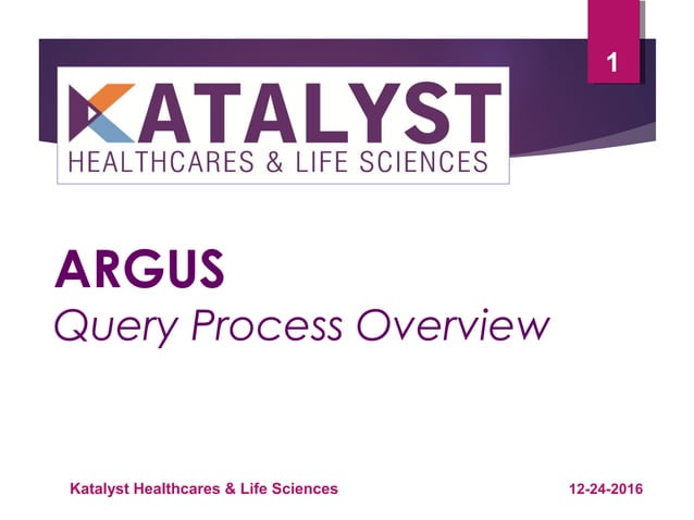 ARGUS Query Process Overview_Katalyst HLS | PPT