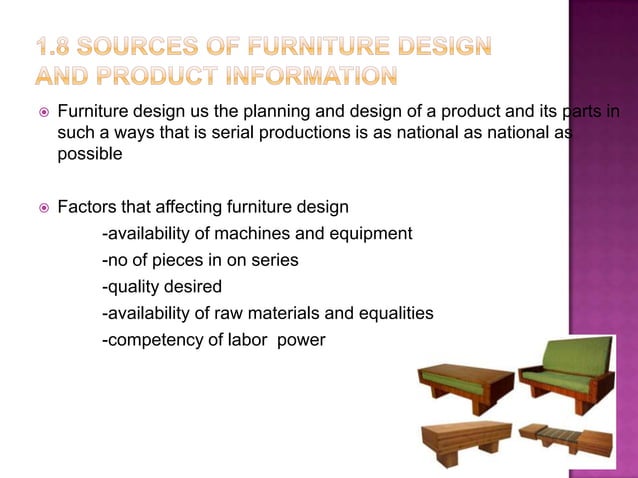 CHAPTER 1 –STRUCTURAL FURNITURE SYSTEM (Fur 401: Furniture Material ...