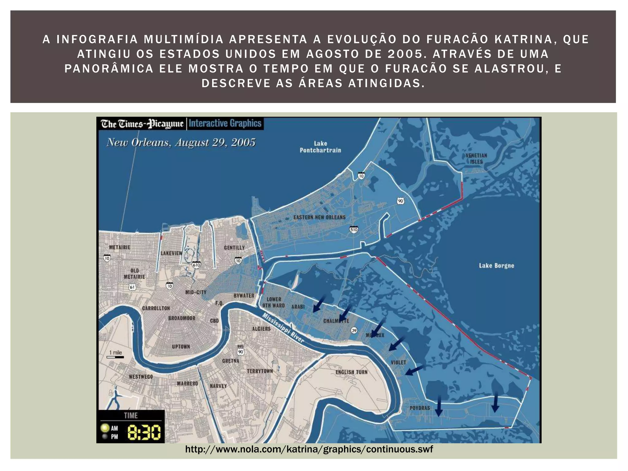 Furacão katrina – infografia multimídia | PPTX