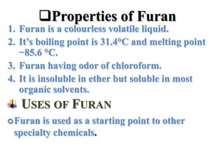 Furan & Thiophine PPT 2.pptxnekdmdmdmdmdmdmdm | PPTX