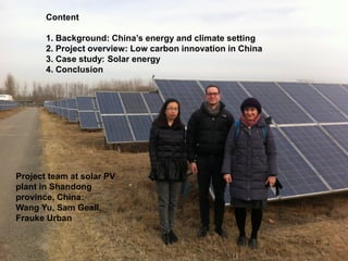Frauke Urban: Low carbon innovation in China – Prospects, Politics and ...