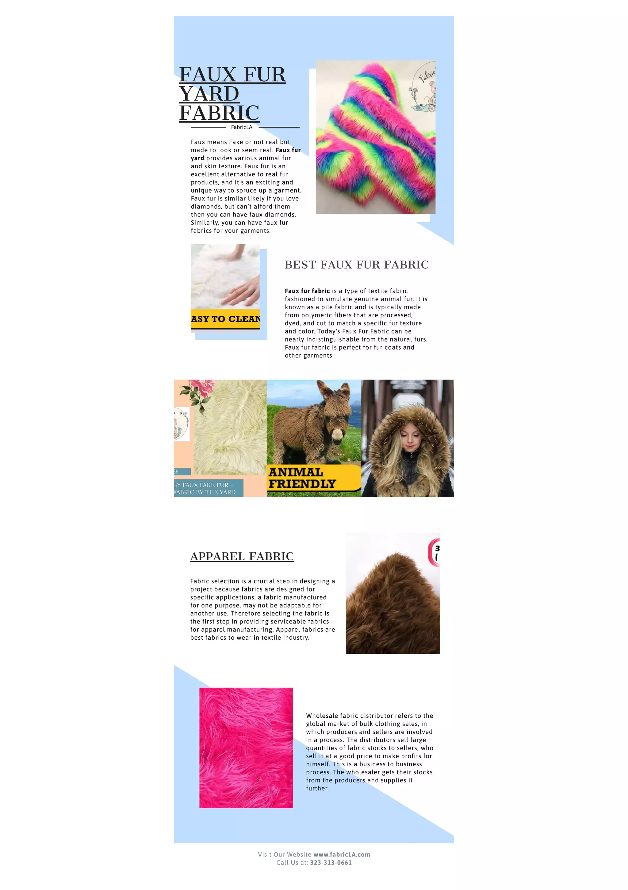 Faux fur Fabric By the Yard | PDF