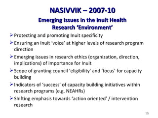 Centre for Inuit Health and Changing Environments | PPT