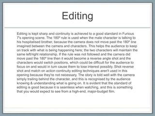 Furious 7 Opening Scene Analysis | PPTX
