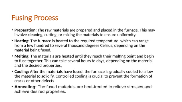 Furnace Fusing for furnaces and suraface chemistry | PPT