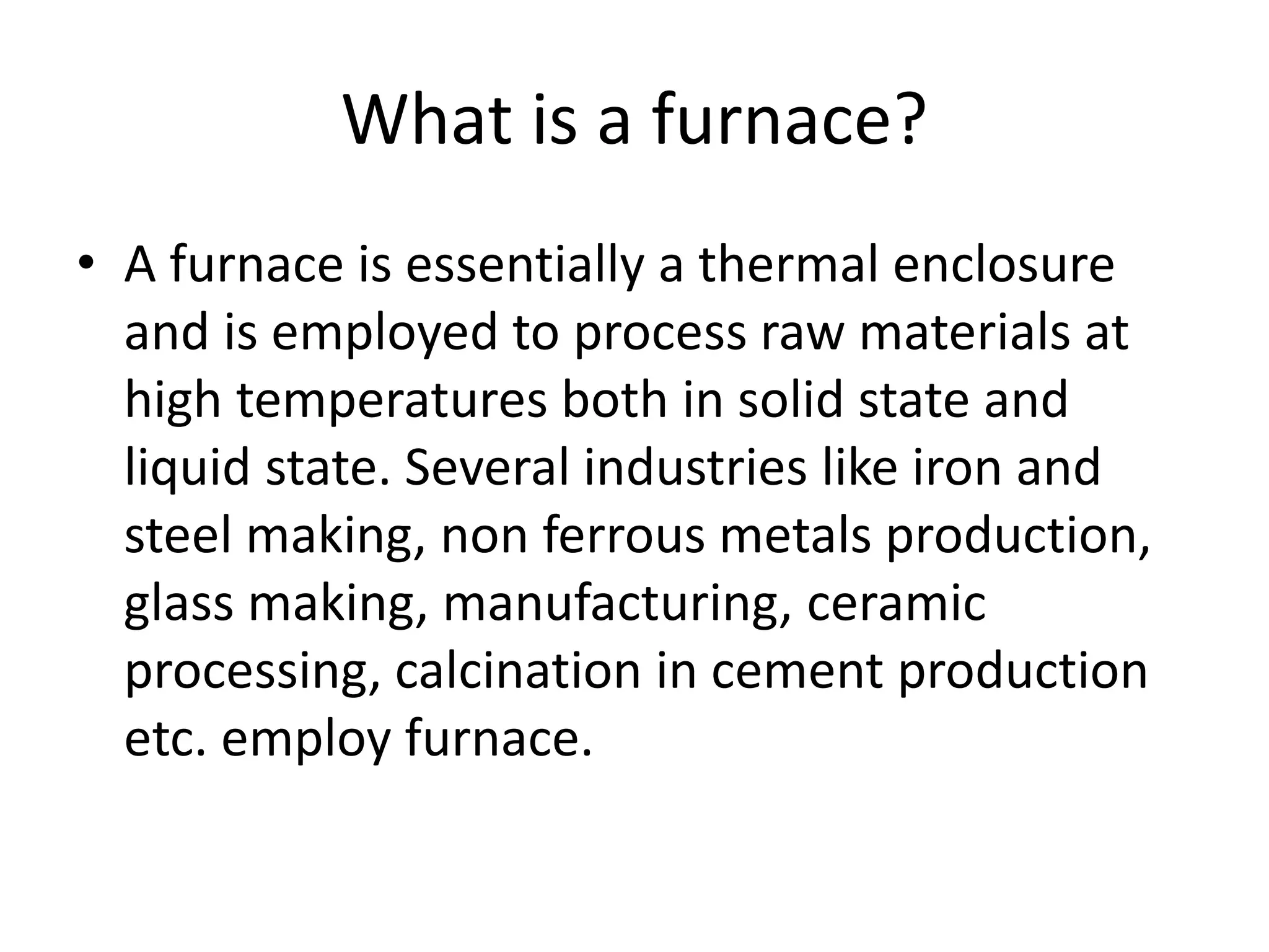 Furnaces | PPTX