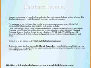 Furniture and fixtures executives email lis | PPT