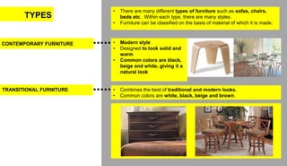 Furniture and furnishings | PPTX