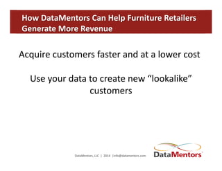 DaaS: Customer Acquisition for Furniture Companies | DataMentors | PPT