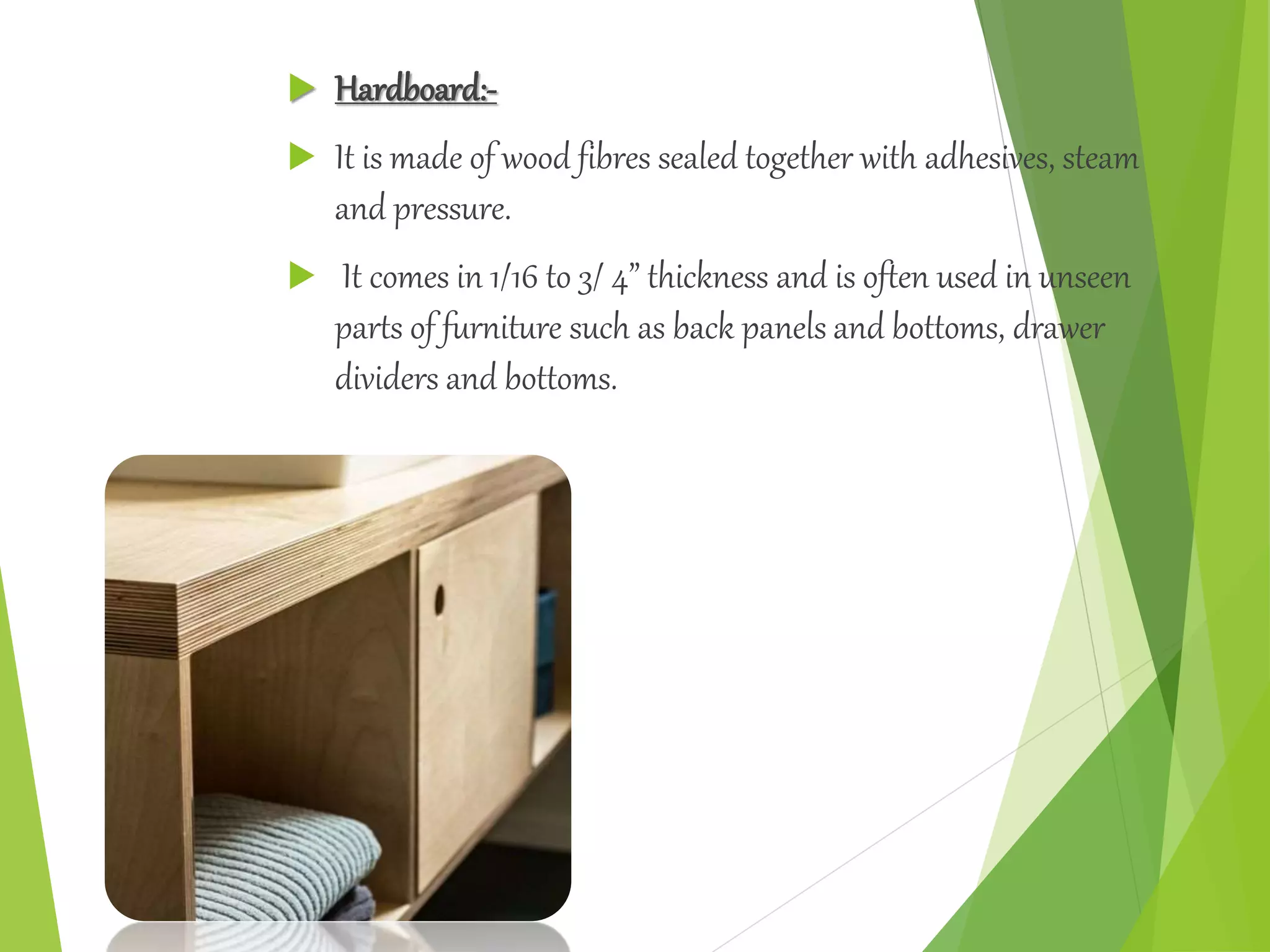 Types of materials using to make furnitures interior design VI sem 2017 ...