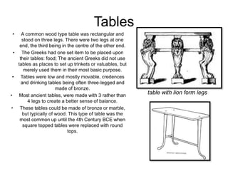 Furniture during Greek period | PPTX