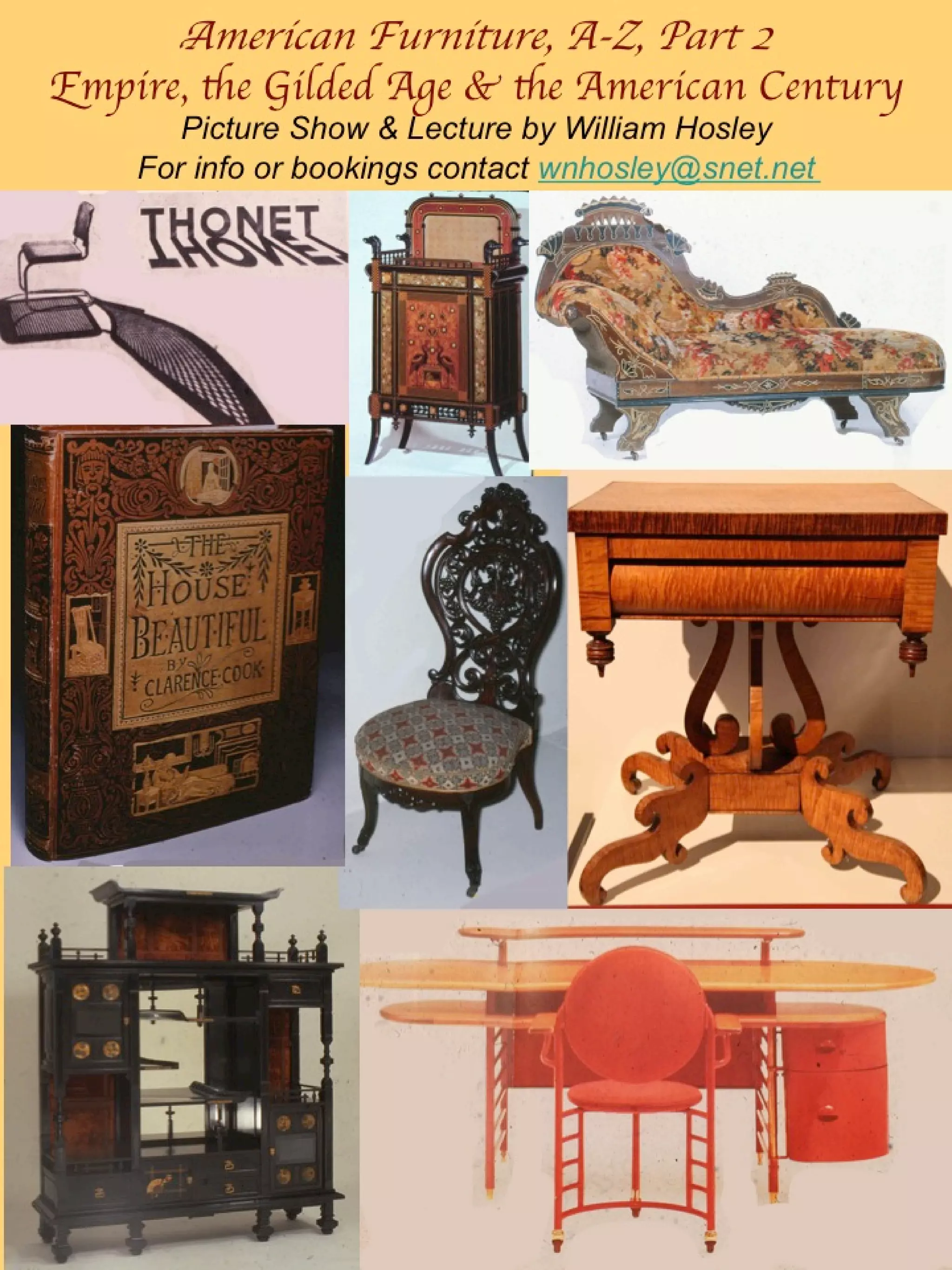 Furniture History & Antiques - Programs by William Hosley | PDF