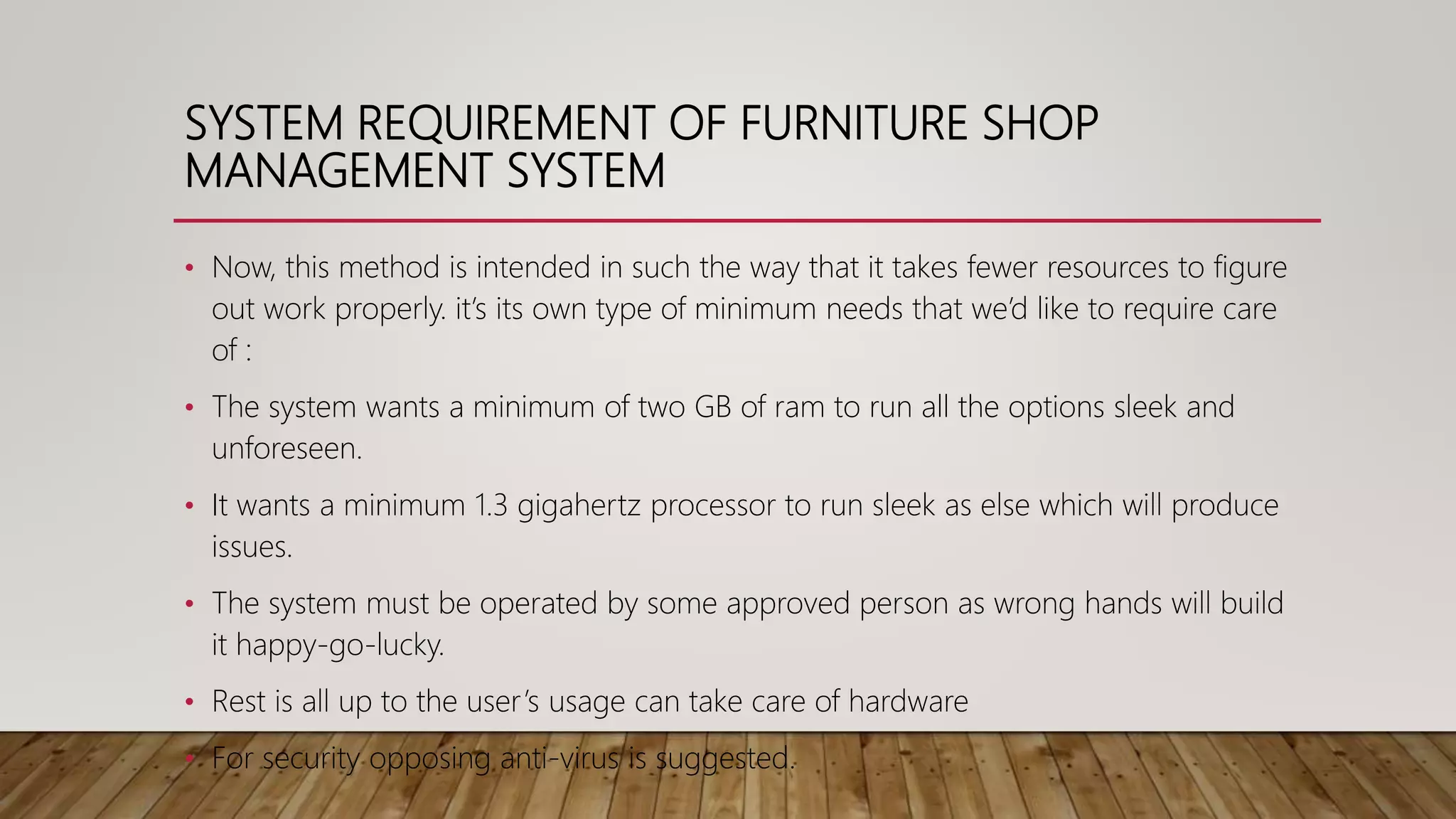 Furniture Management System | PPTX