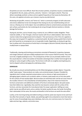 Furniture polishes | DOCX | Candle and Soap Making | Arts and Crafts