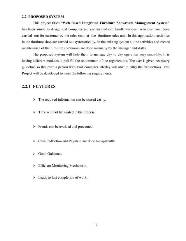 Furniture showroom management system project.pdf | Web Development ...