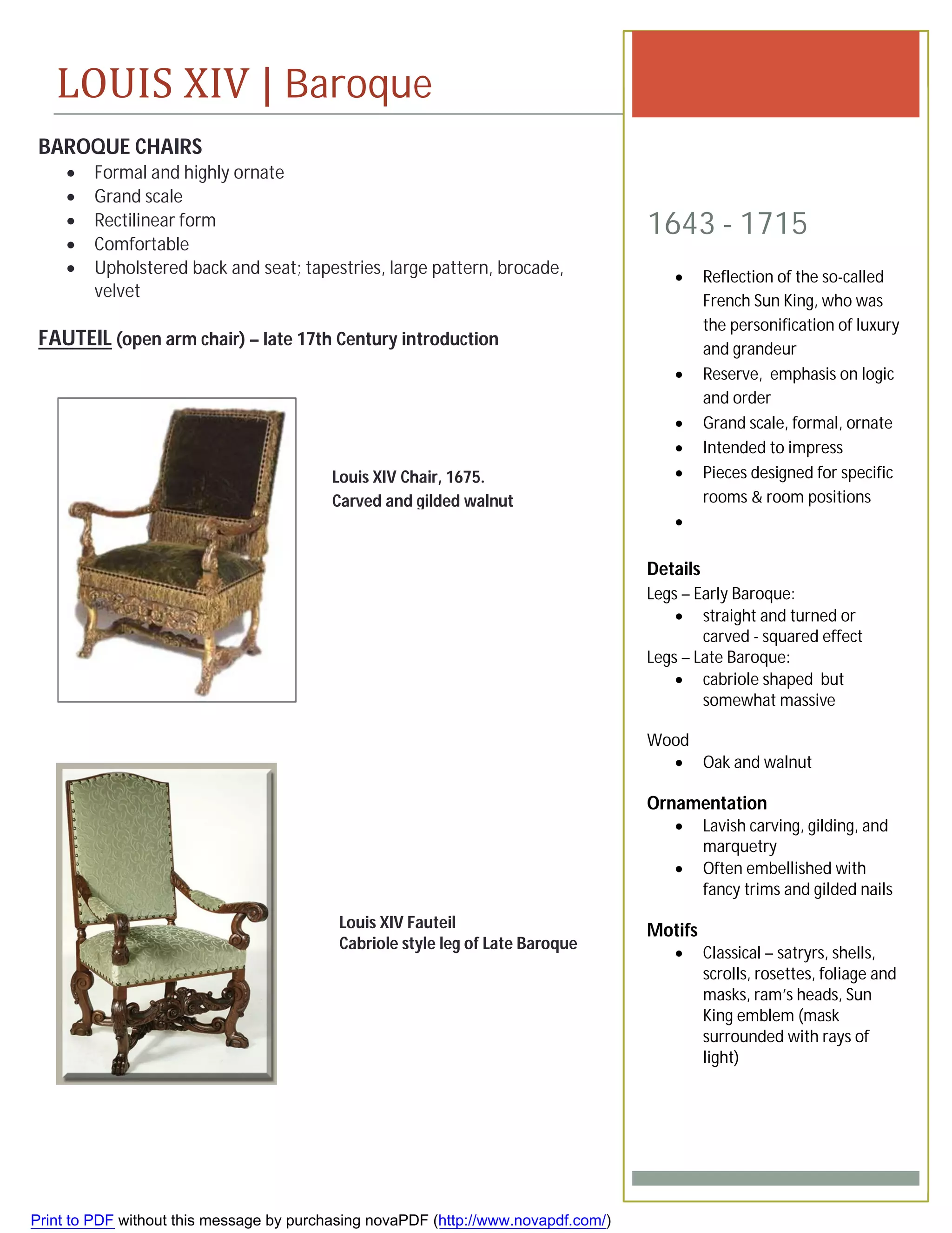 Furniture timeline assignment | PDF