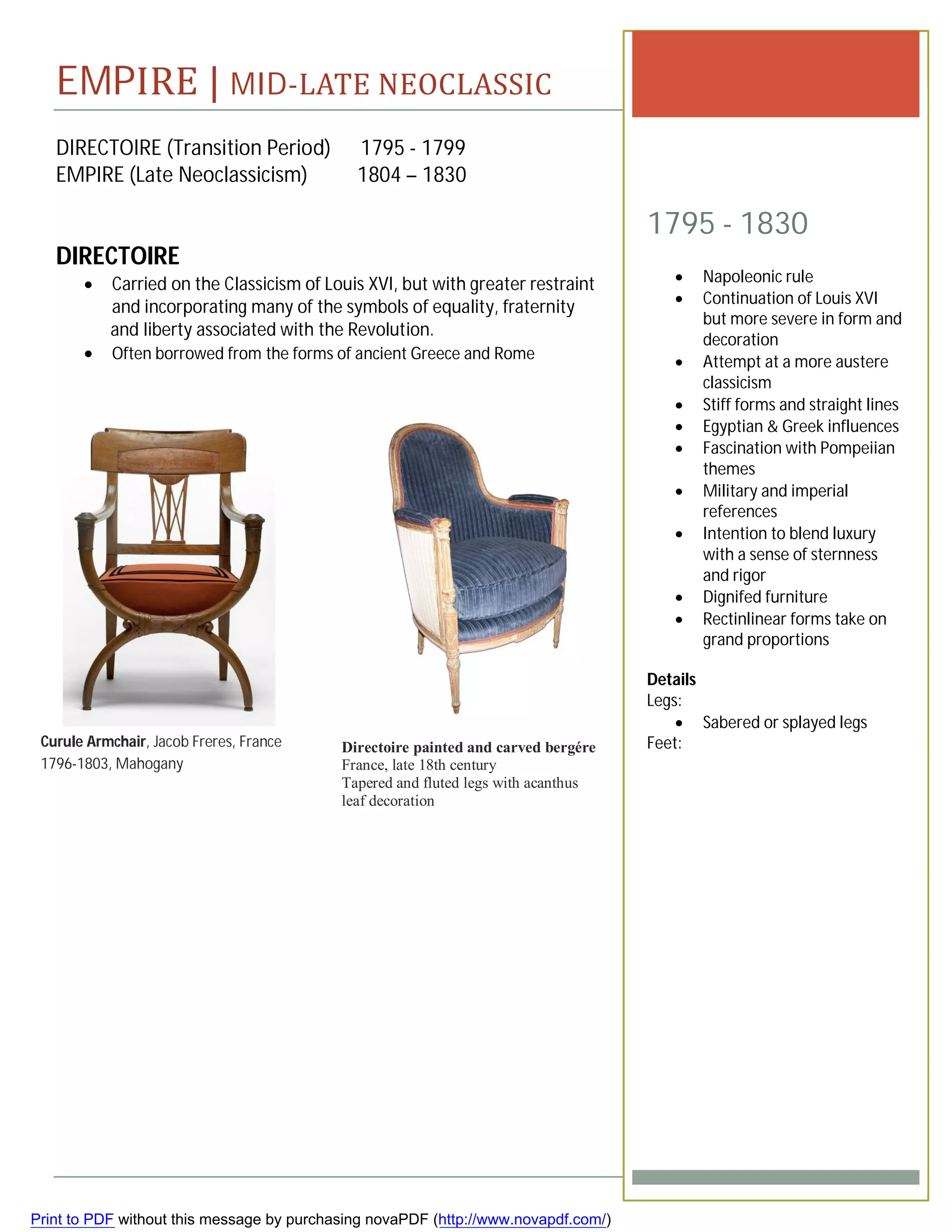 Furniture timeline assignment | PDF