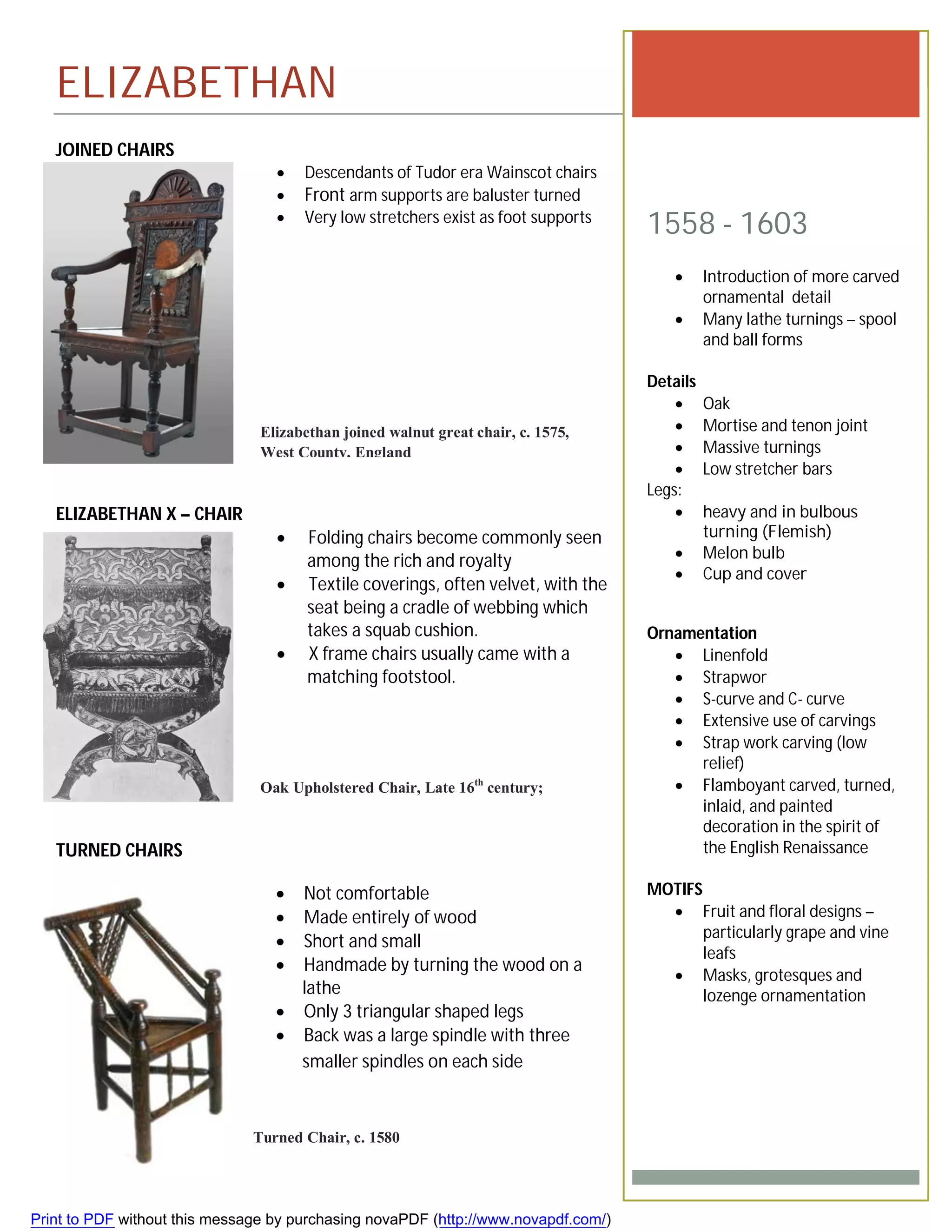 Furniture timeline assignment | PDF