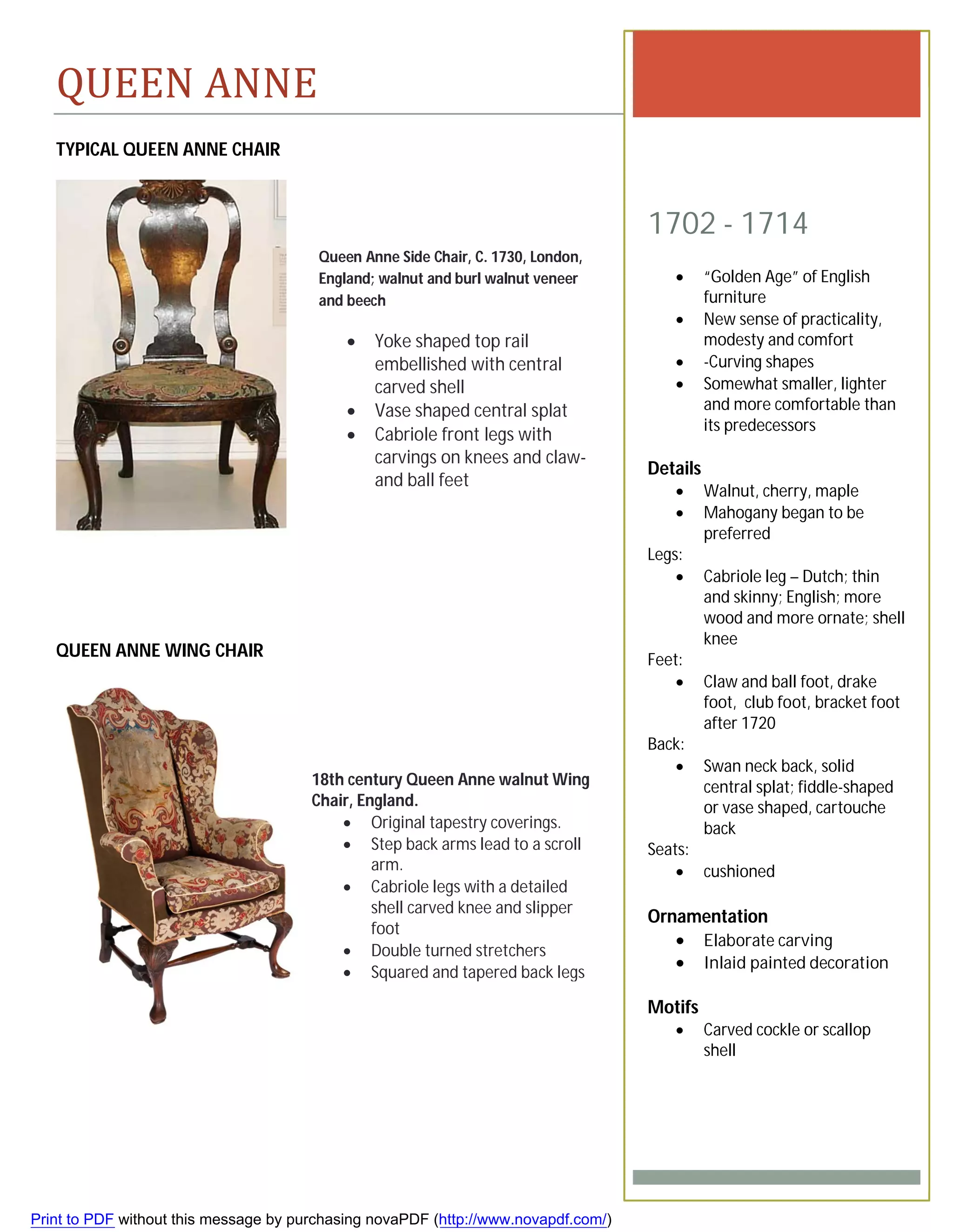 Furniture timeline assignment | PDF