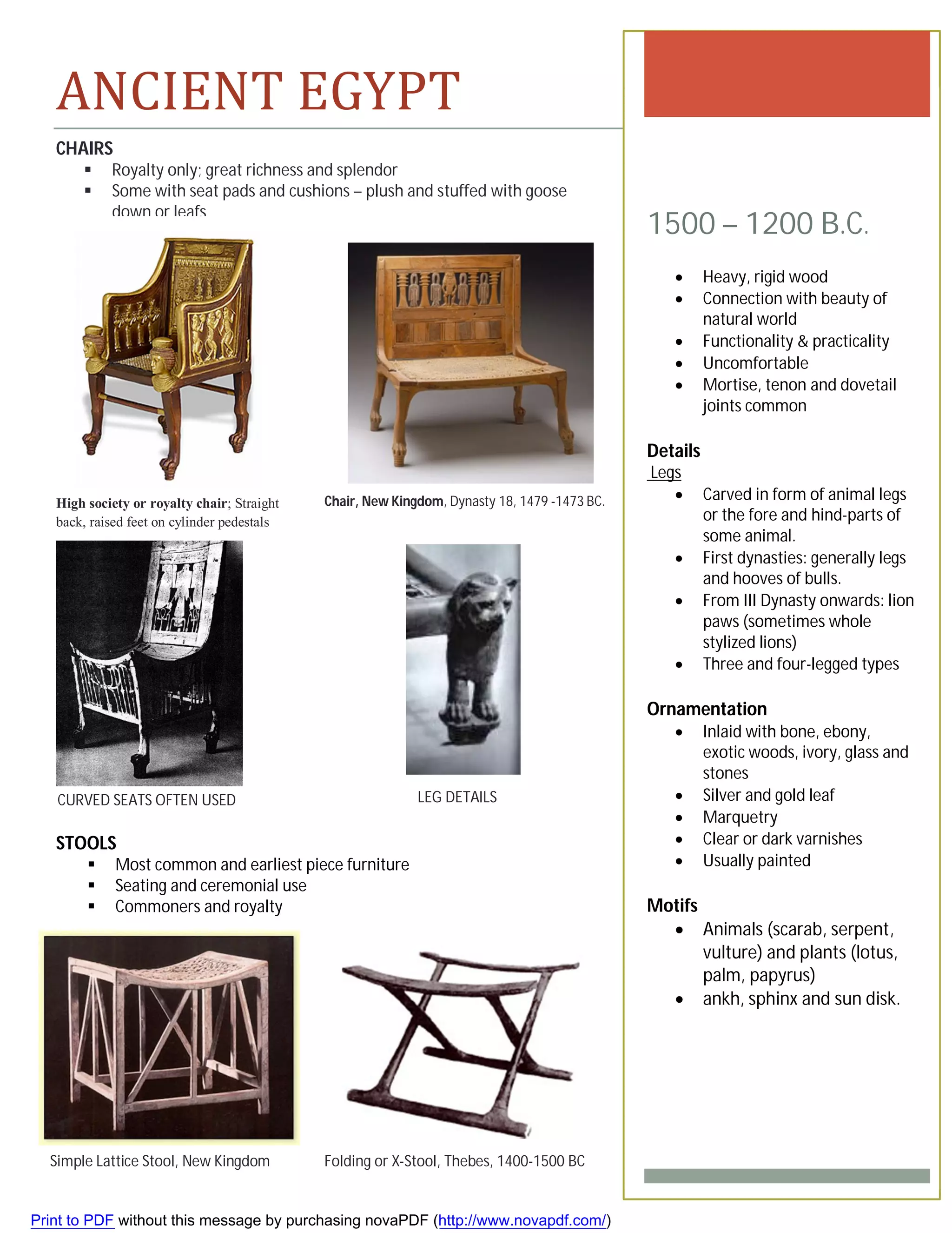 Furniture timeline assignment | PDF