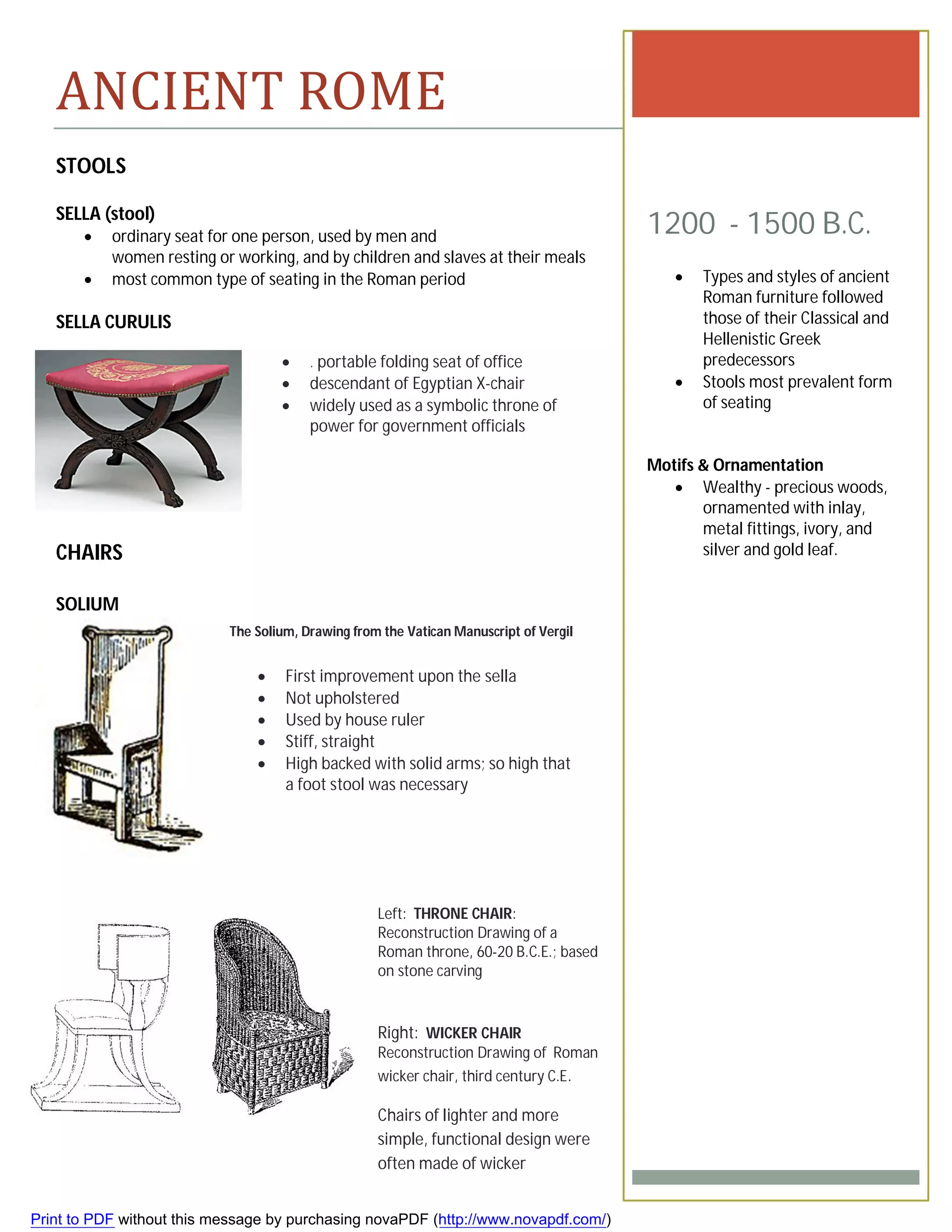 Furniture timeline assignment | PDF