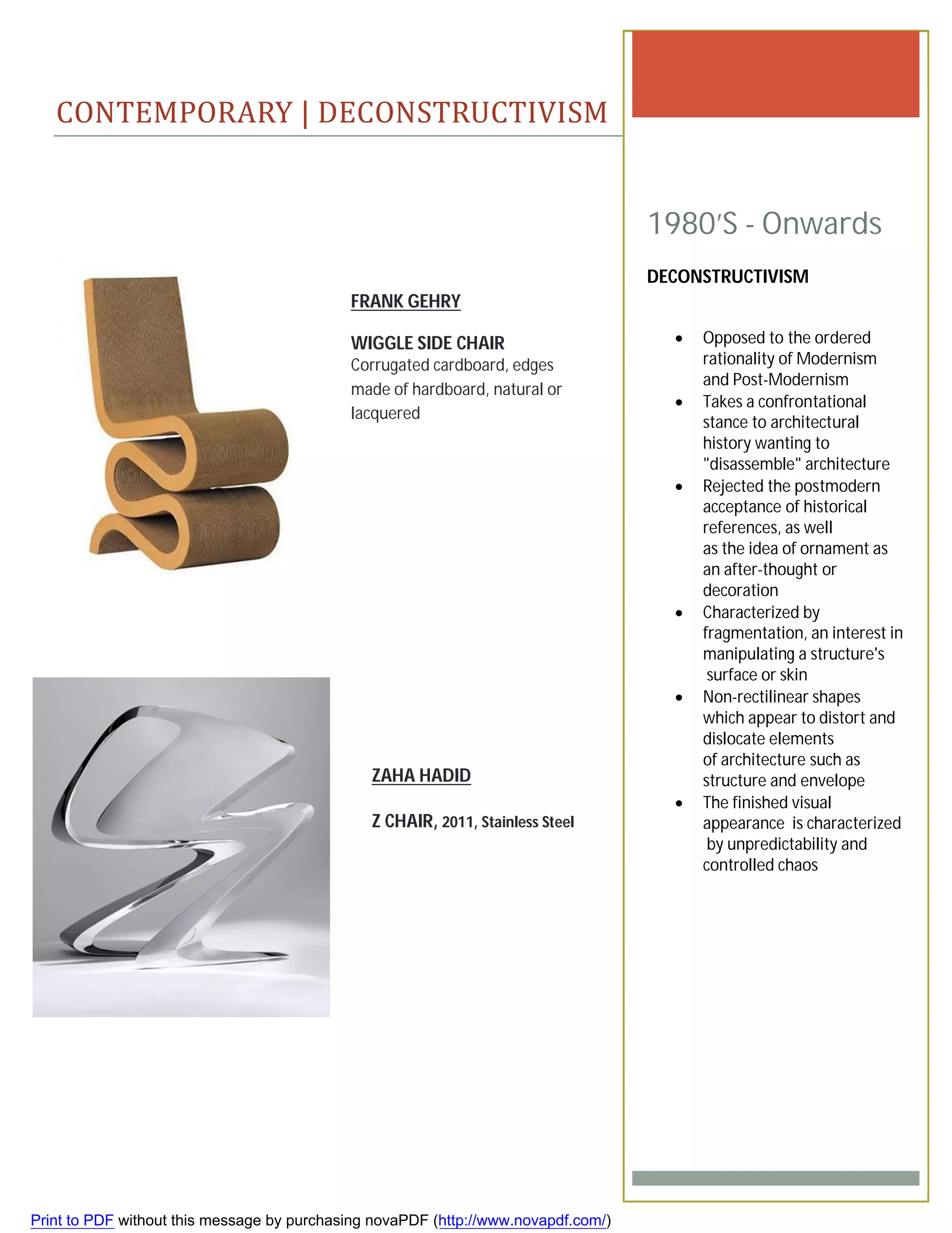 Furniture timeline assignment | PDF