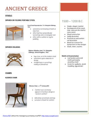 Furniture timeline assignment | PDF