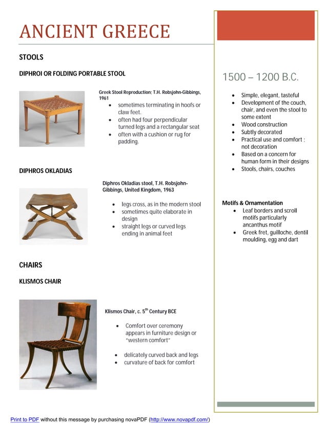 Furniture timeline assignment | PDF