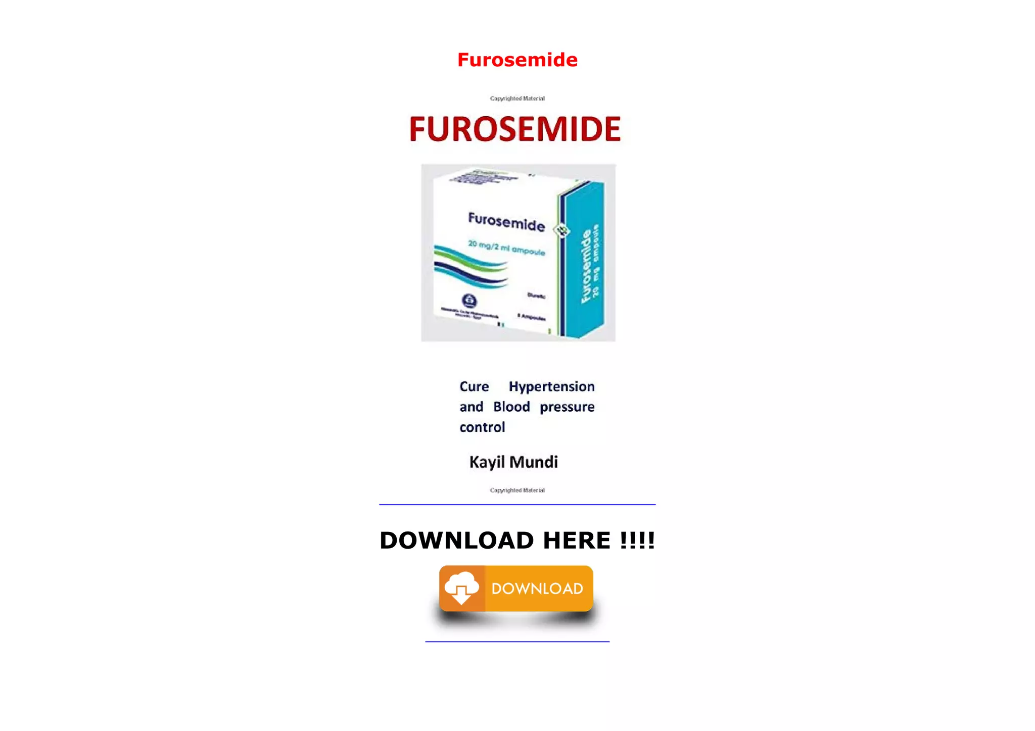 Furosemide | PDF