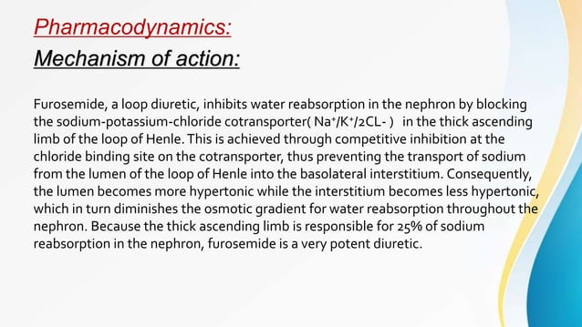 LASIX - Furosemide(loop diuretics) | PPTX