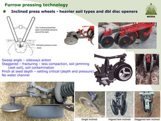 Furrow closing and press wheels in conservation agriculture | PPTX