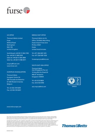 Furse transient overvoltage protection to BS 7671 | PDF