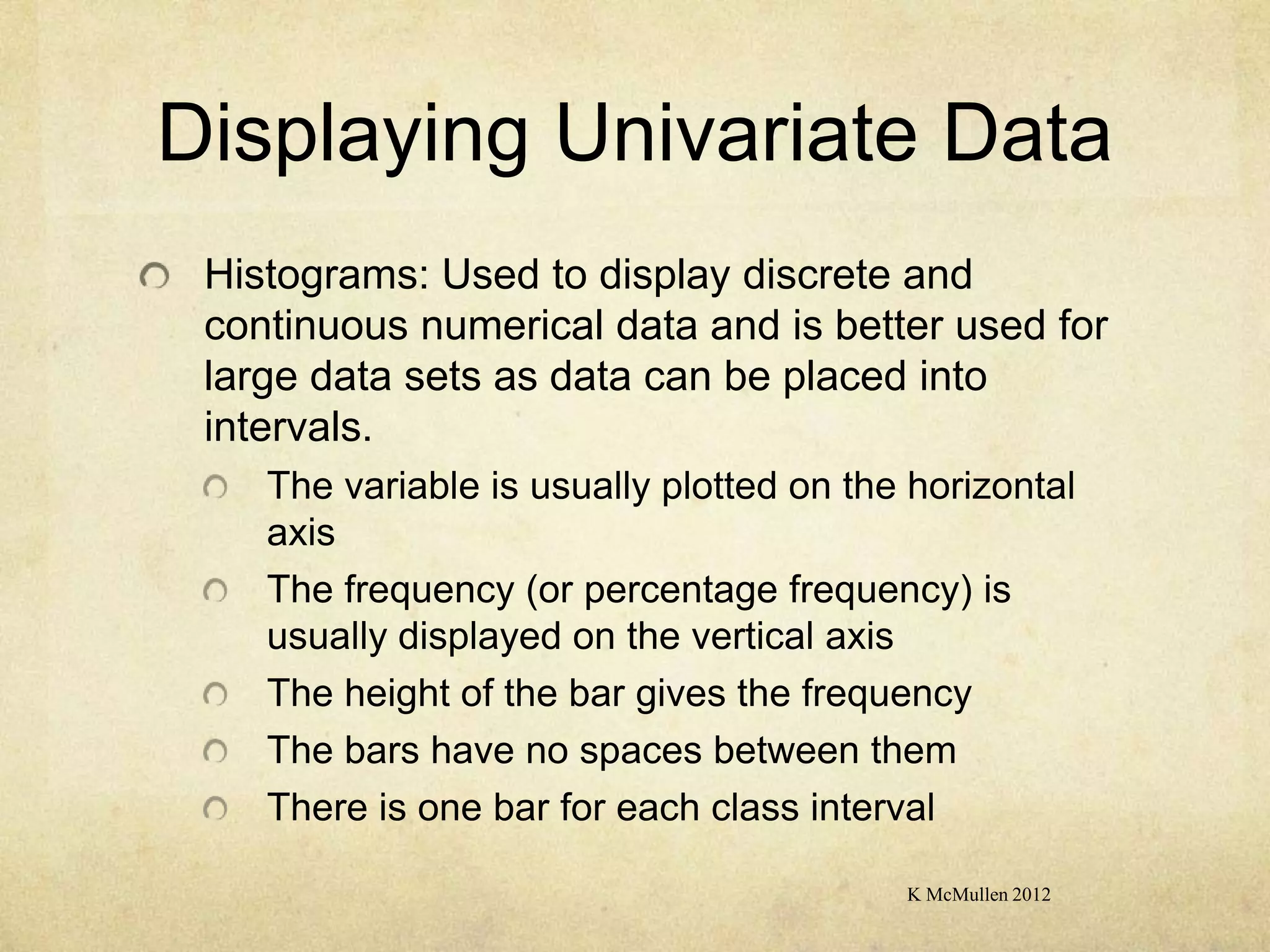 Further2 displaying univariate data | PPT