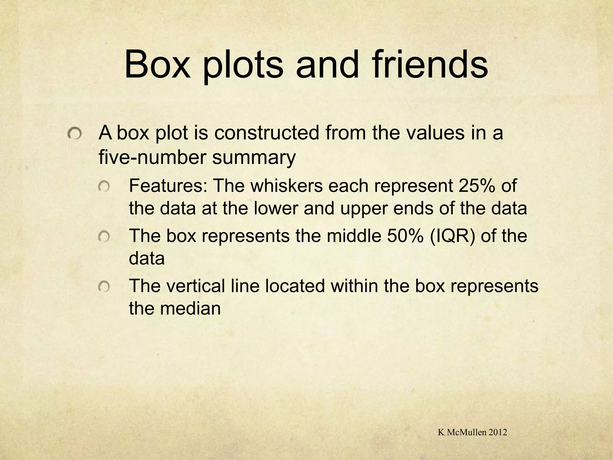 Further4 box plots, 5 number summary and outliers | PPT