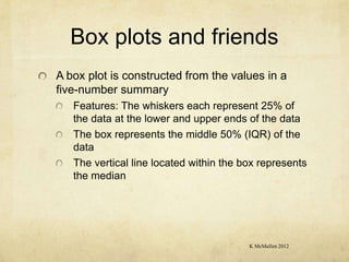 Further4 box plots, 5 number summary and outliers | PPTX