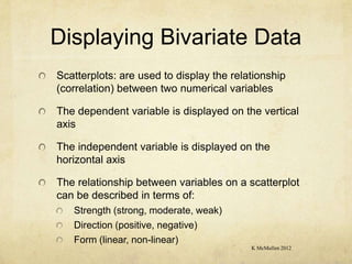 Further6 displaying bivariate data | PPTX