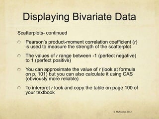 Further6 displaying bivariate data | PPTX