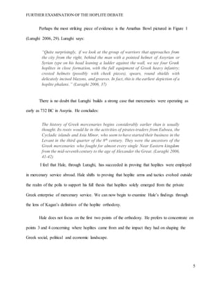 Further Examination of the Hoplite Debate | DOCX
