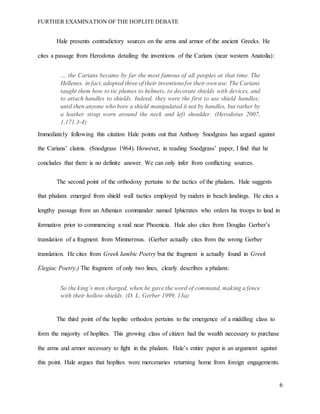 Further Examination of the Hoplite Debate | DOCX