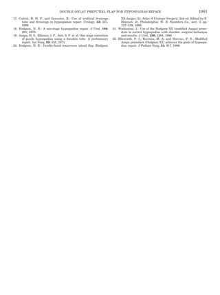 Further experience with the double onlay preputial flap | PDF