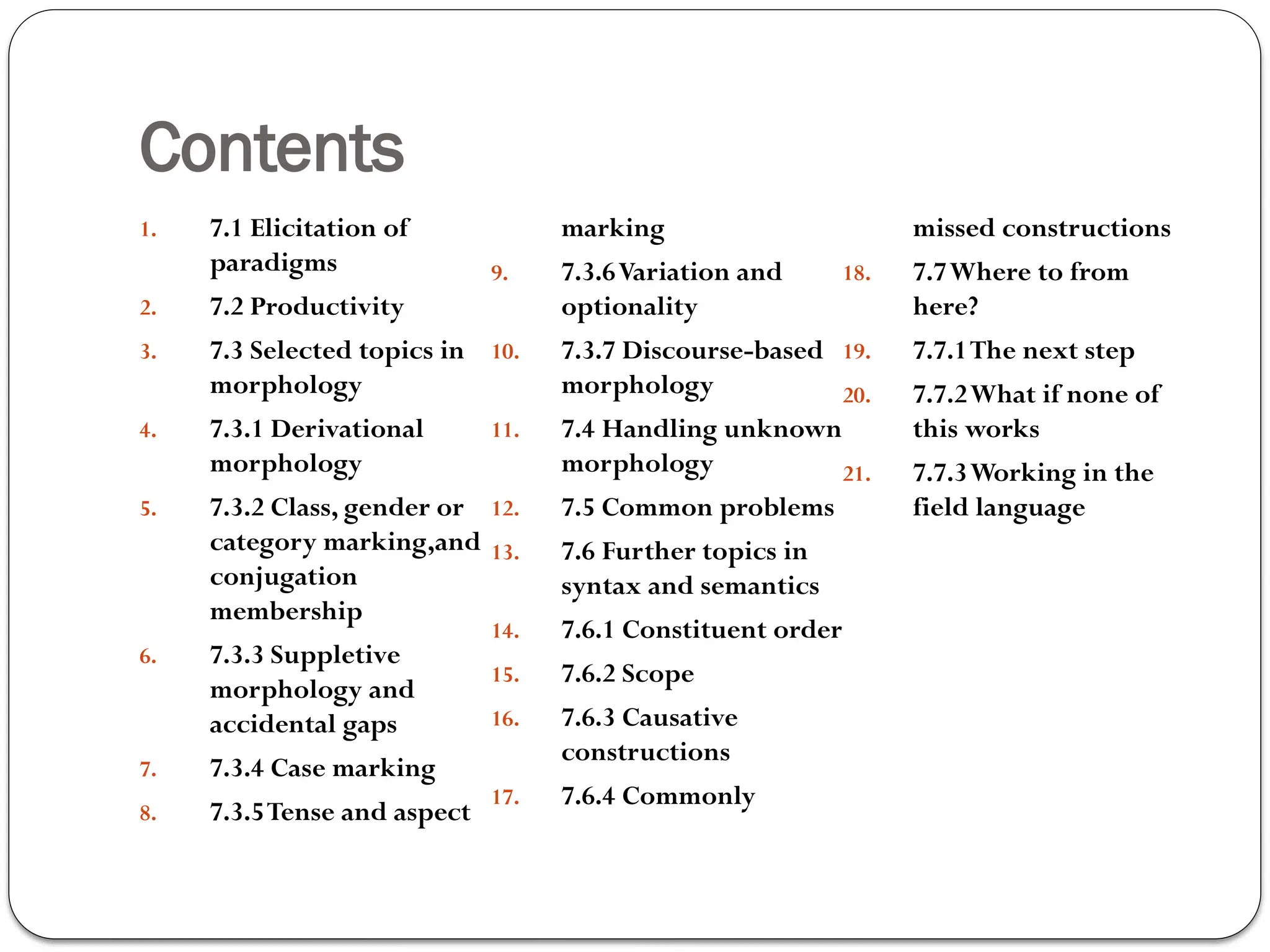 Further Morphology and Syntax (Linguistics Fieldwork).pptx