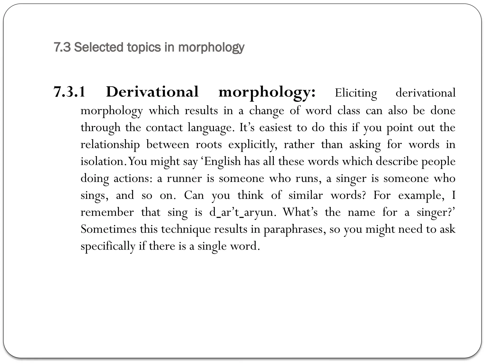 Further Morphology and Syntax (Linguistics Fieldwork).pptx