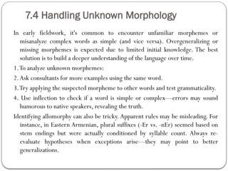 Further Morphology and Syntax (Linguistics Fieldwork).pptx