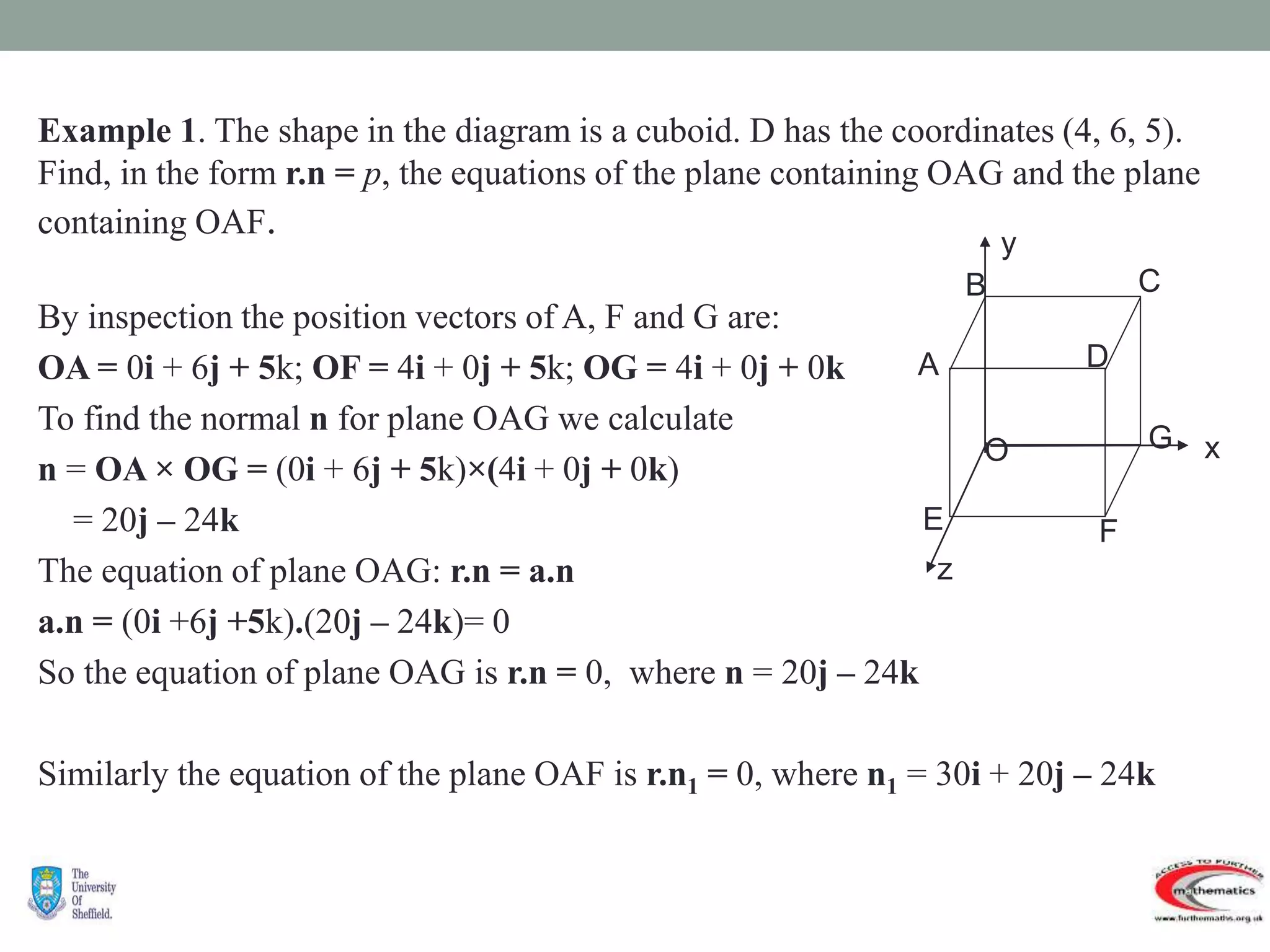 Further pure mathmatics 3 vectors | PPTX