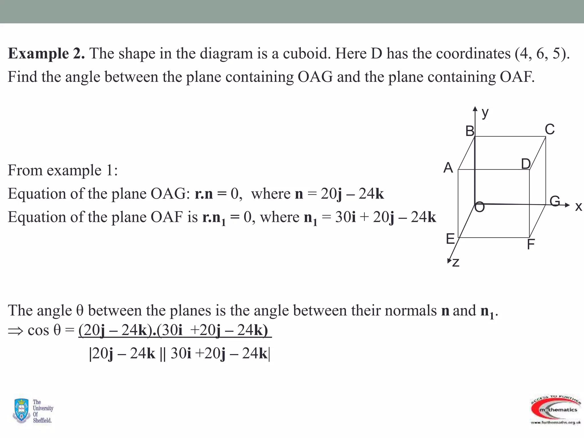 Further pure mathmatics 3 vectors | PPTX
