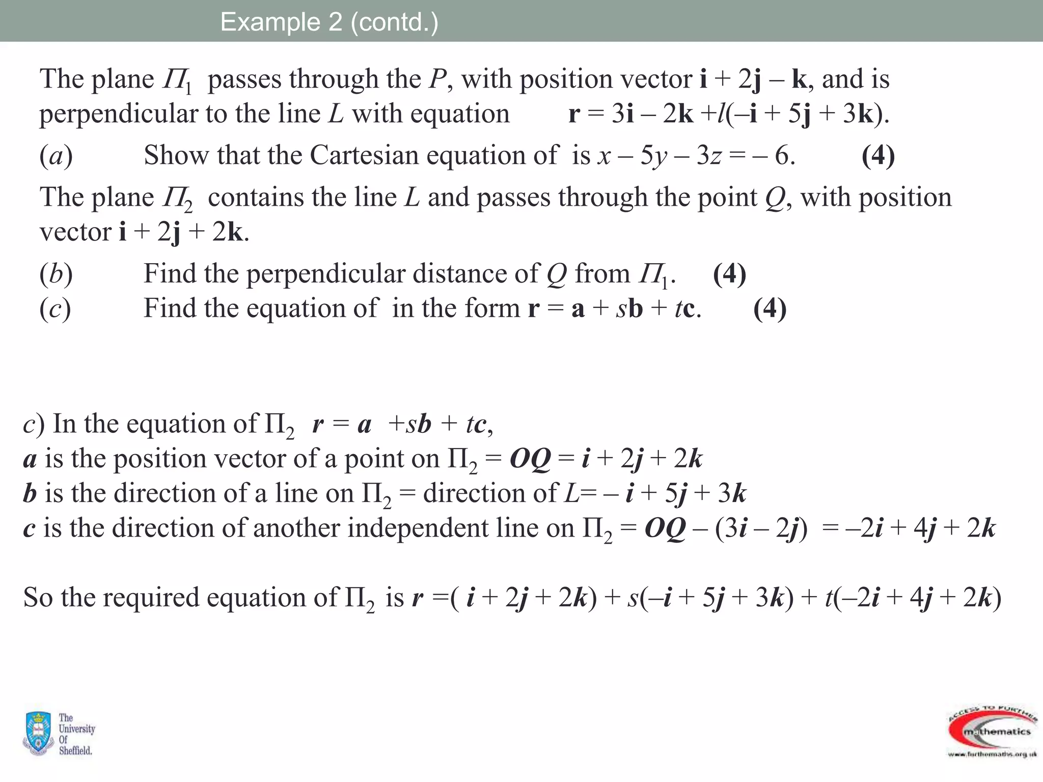 Further pure mathmatics 3 vectors | PPTX