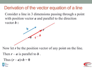 Further pure mathmatics 3 vectors | PPTX