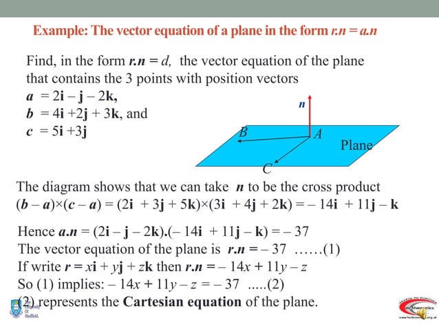 Further pure mathmatics 3 vectors | PPTX | 3-D Graphics | Computer ...