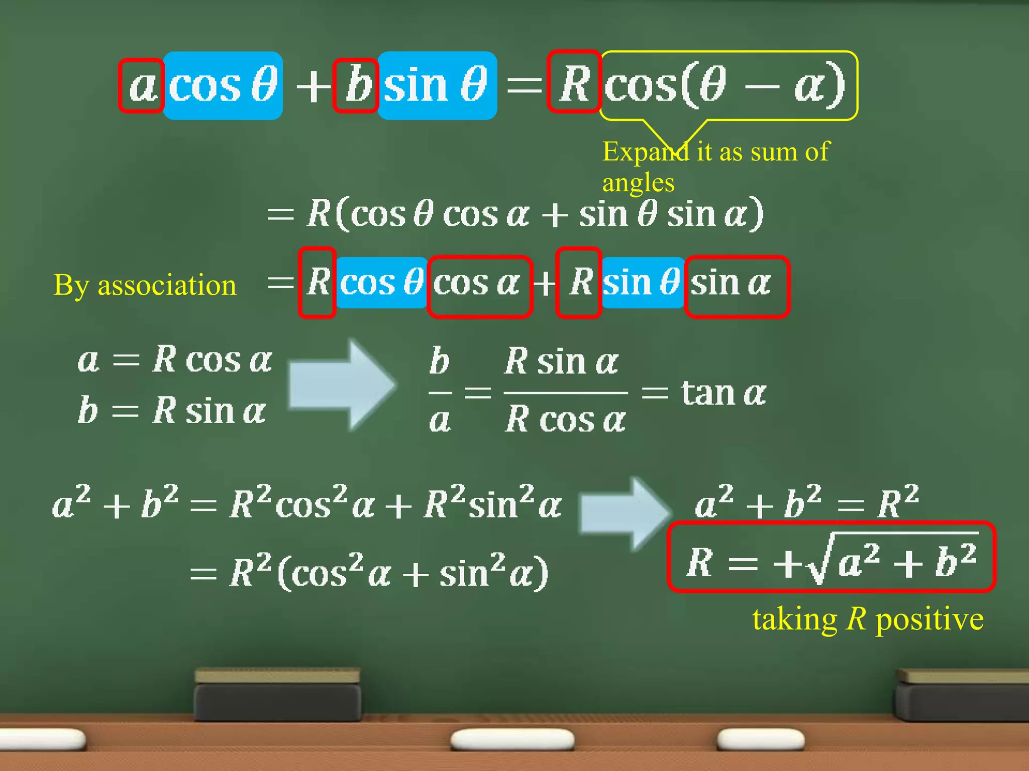 Further trigonometry identities | PPTX | Physics | Science